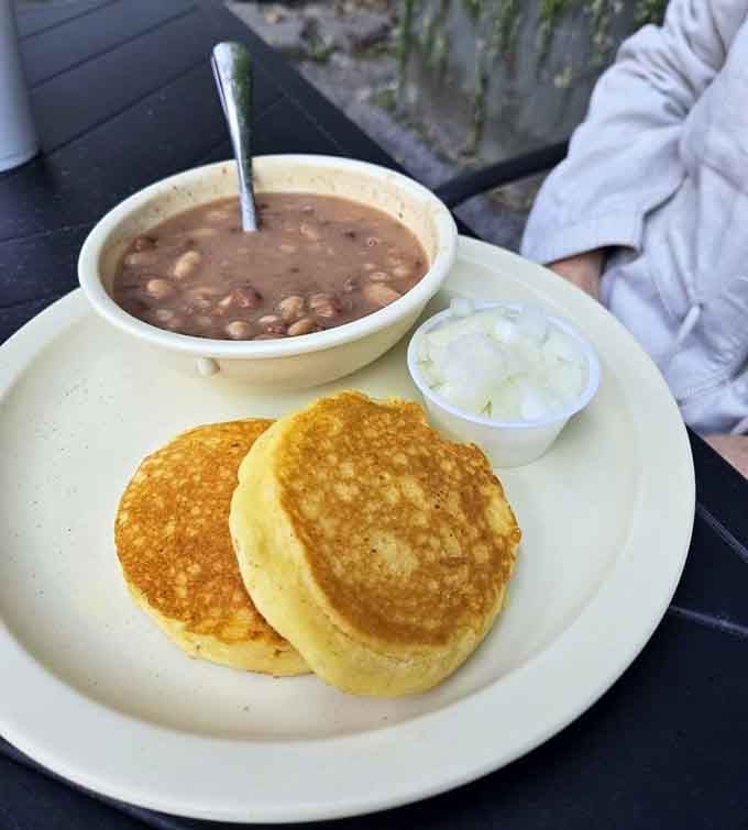 Bean soup and cornbread: the dynamic duo that's been warming souls since diners were invented.