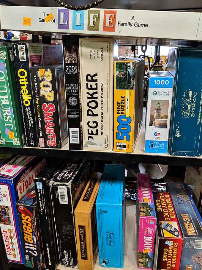 Board games and puzzles stacked high promise family game nights without the guilt of full-price entertainment spending sprees.