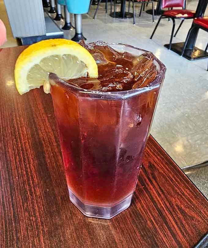 Sweet tea with lemon served in a proper glass, because some traditions are worth keeping forever.