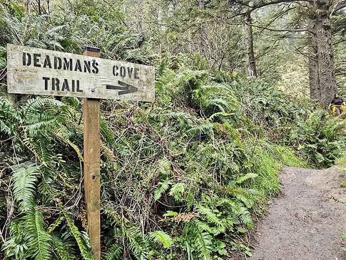 When the trail sign points to "Deadman's Cove," you know you're in for something memorable, morbid name aside.