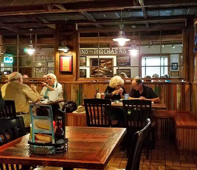 The true measure of a great restaurant? Happy diners lost in conversation and good food. No phones in sight, just people living in the moment.