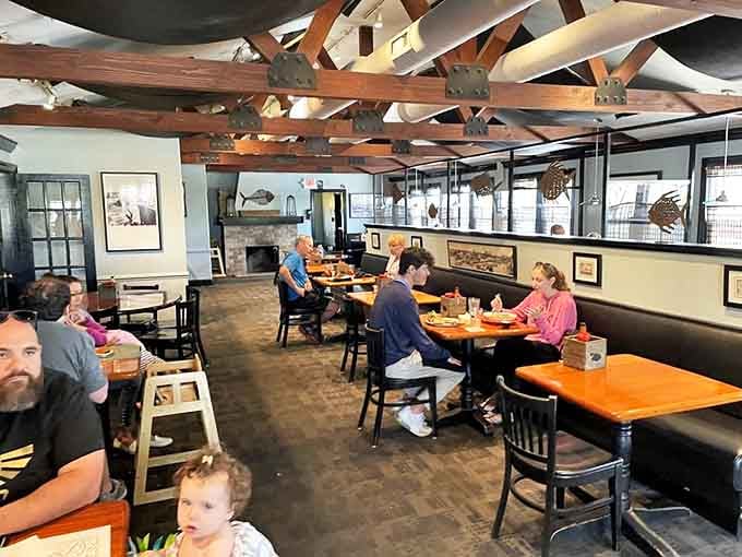 The dining room hums with that perfect blend of conversation and contentment &ndash; the universal sound of people having exactly what they want.