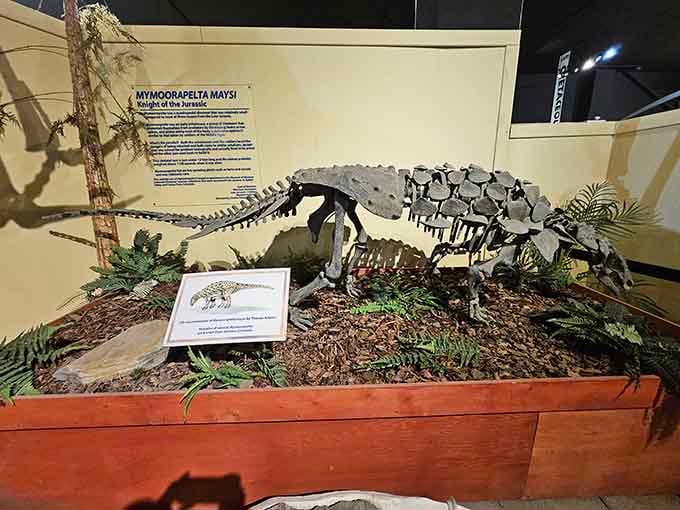 This Mymoorapelta skeleton shows off the kind of natural armor that makes modern security systems look downright primitive by comparison.