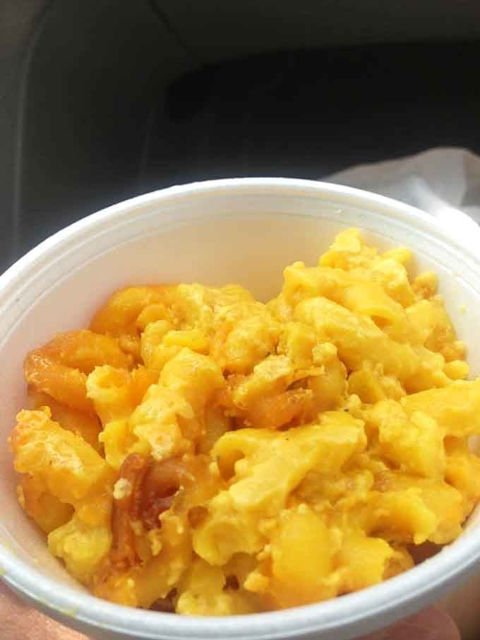 Golden macaroni and cheese that puts every boxed version you've ever eaten to absolute shame, no contest whatsoever.