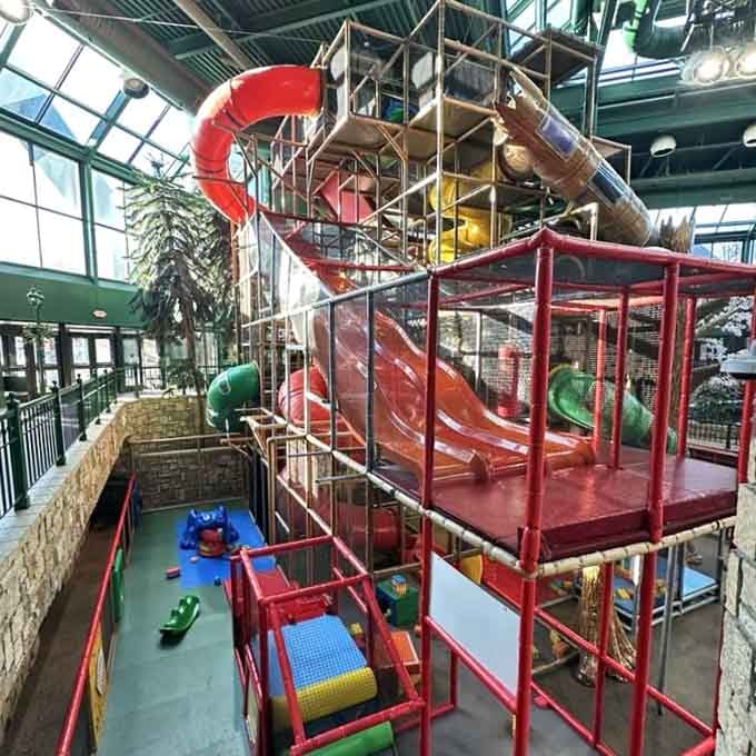 These colorful tube slides deliver more thrills per minute than your average roller coaster, minus the nausea.