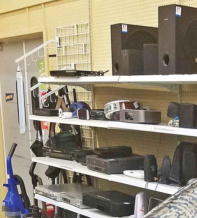 The electronics section: where yesterday's cutting-edge technology finds new purpose in the hands of nostalgic collectors and practical bargain hunters.