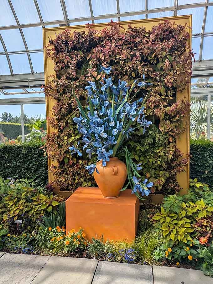 A living wall of flowers and foliage that makes regular gardens feel seriously underdressed.