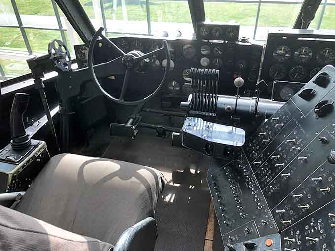 This vintage cockpit reveals the analog world where pilots flew by skill, instinct, and an impressive array of mysterious gauges.