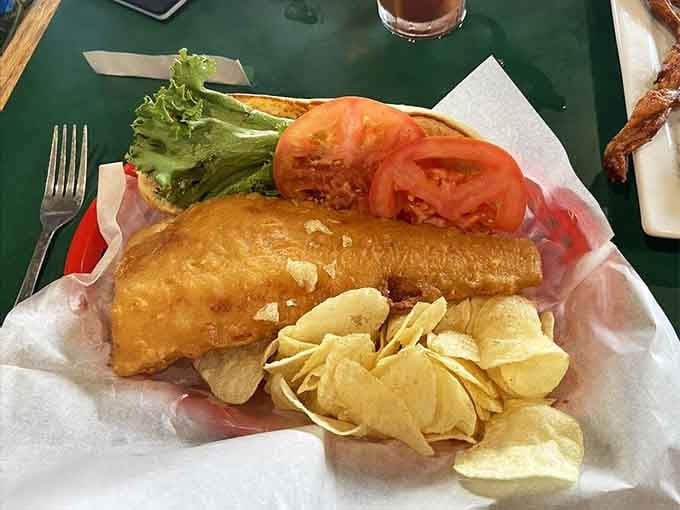 Golden-battered fish that crackles with each bite, served with chips that could make a potato proud. Simple food done right is never simple.
