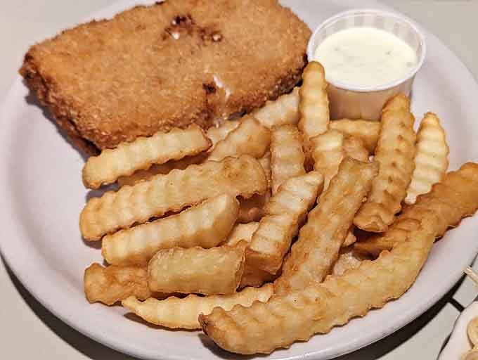 Golden-fried haddock and crinkle-cut fries&mdash;comfort food that doesn't need to explain itself or apologize for being exactly what you want.
