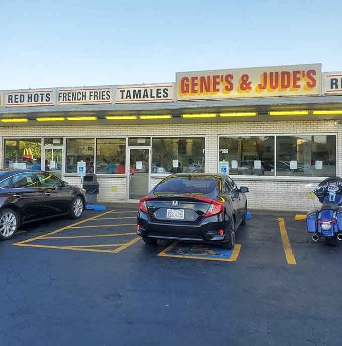 When the parking lot is this full, you know something special is happening inside that humble building.