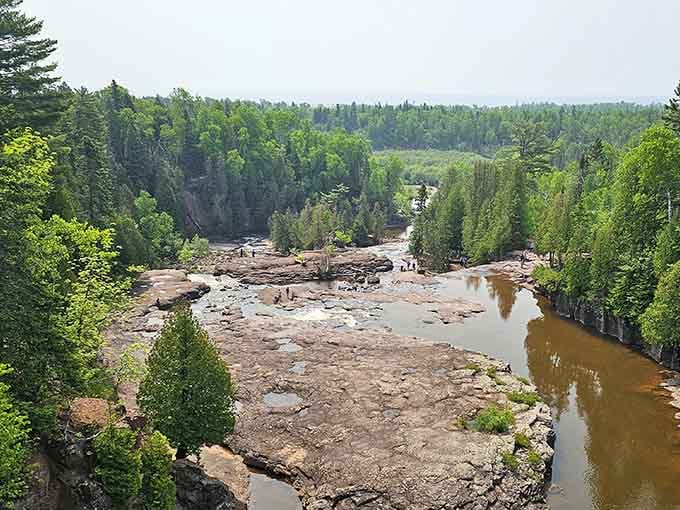 The riverbed stretches out like nature's own highway system, minus the traffic jams and road construction delays.