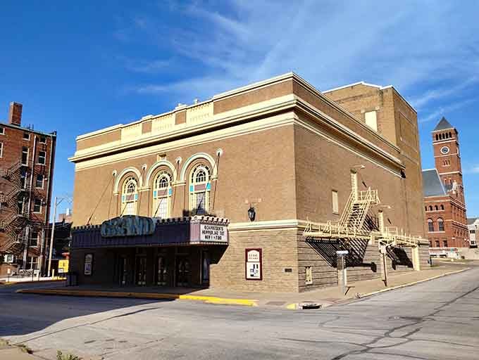 The Grand Theatre's classic marquee promises entertainment without big-city prices, where date night doesn't require a second mortgage or parking garage anxiety.