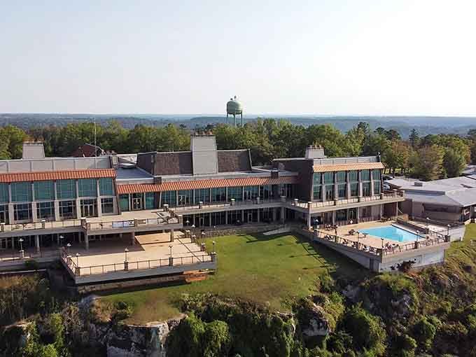 The Lodge sits majestically atop the mountain, offering comfort and views that justify every switchback you drove.