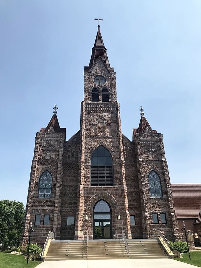 Holy Family Catholic Church's stunning stonework reminds us that faith and craftsmanship once went hand in hand in small-town America.