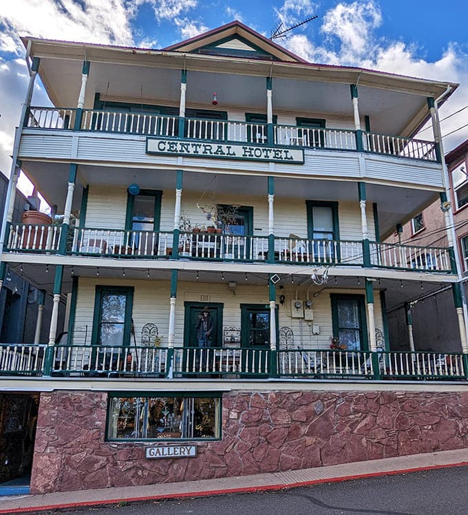 The Central Hotel's classic balconies and vintage facade transport you straight back to the Wild West era.