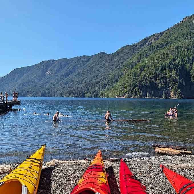 Brave souls taking the plunge into 50-degree water deserve medals, or at least a very warm towel afterward.