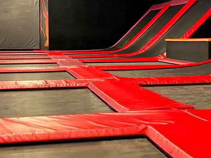 Wall-to-wall trampolines transform ordinary jumping into an Olympic sport that exhausts kids beautifully by bedtime.