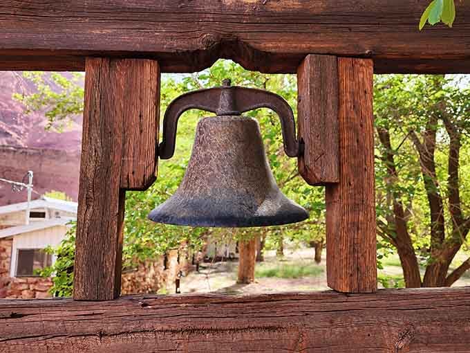 An iron bell that once called families to dinner, summoned help, or announced visitors arriving from miles away.