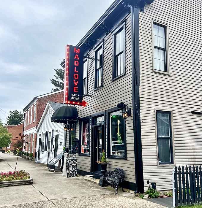 Mad Love's classic storefront and inviting bench practically whisper, "Come in, sit down, and forget about cooking tonight."