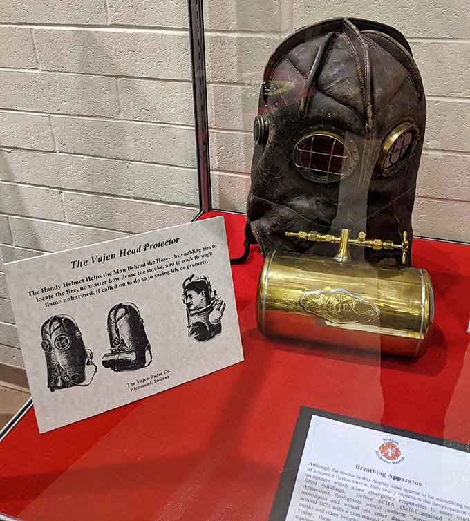 The Vajen Head Protector looks like something from a Jules Verne novel but was serious safety equipment.