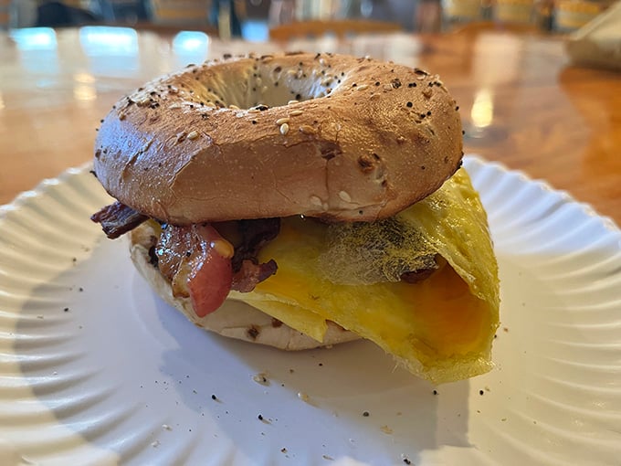 A bagel sandwich that understands the assignment: fuel your body, delight your taste buds.
