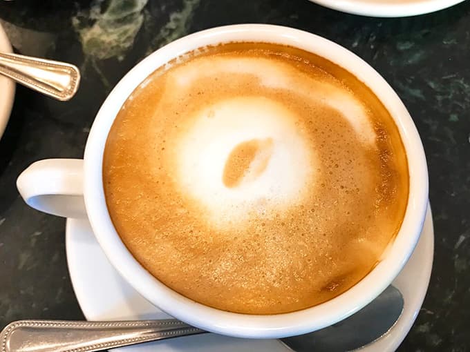 Cappuccino art so perfect you almost feel guilty drinking it, but you'll get over that feeling quickly.