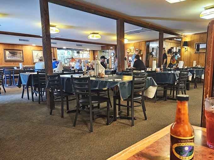 The dining room hums with happy eaters, all united in their appreciation for serious barbecue done right.