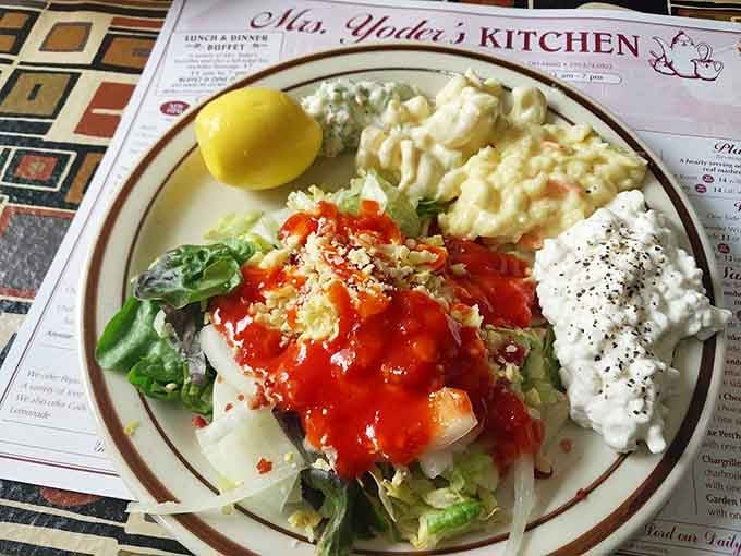 Fresh salad topped with enough flavor to make you forget you're technically eating something healthy right now.