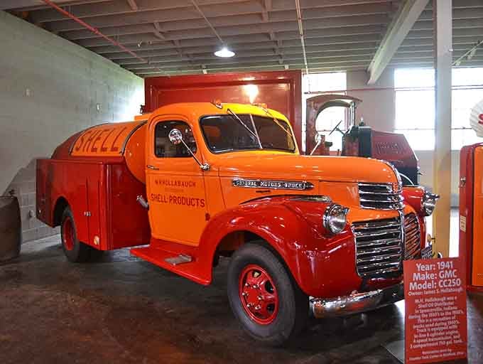 Step into a perfectly recreated service station where gas was cheap and full-service actually meant something real.