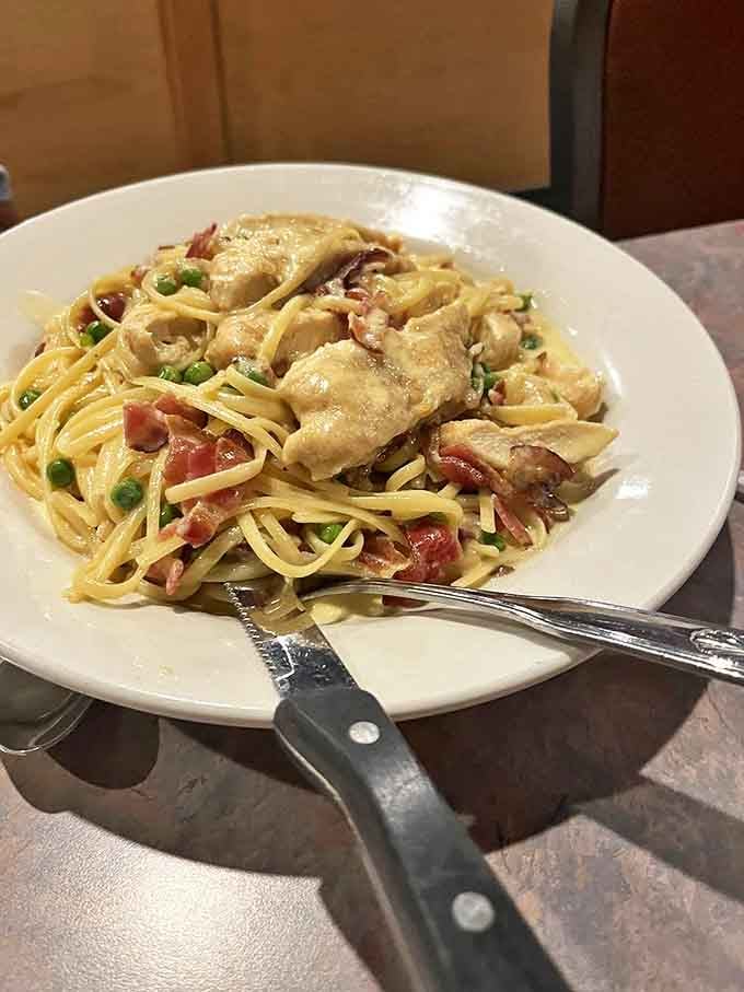 Pasta carbonara that strikes the perfect balance between decadence and comfort&mdash;each twirl of spaghetti delivering creamy, bacon-studded satisfaction.