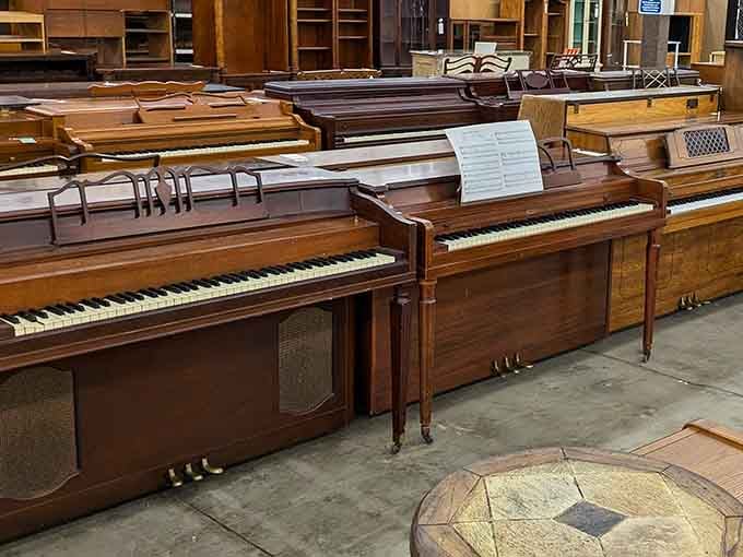These aren't just pianos&mdash;they're dormant symphonies waiting for new fingers to bring them back to melodious life.