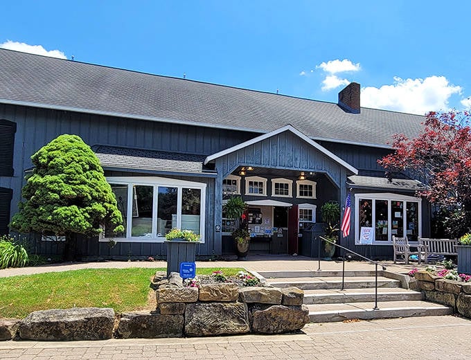 Pine Tree Barn welcomes visitors with that perfect blend of rustic charm and "I want everything they're selling" appeal.