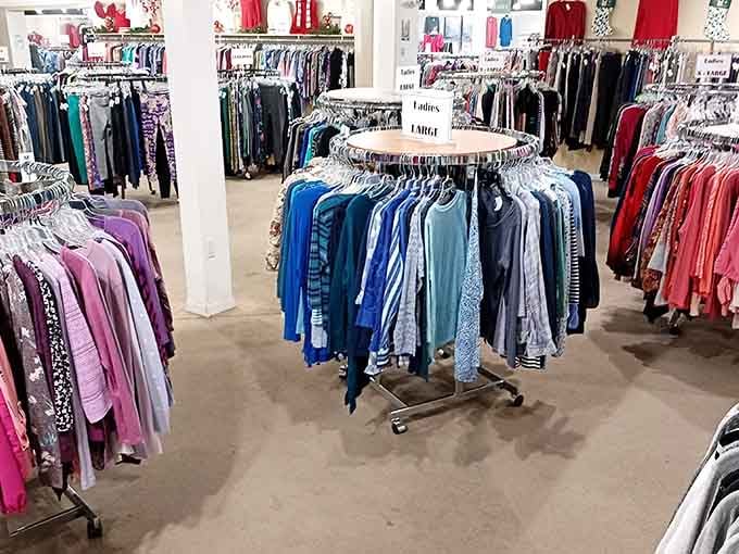 Refresh your wardrobe at Re-Uzit Shop of New Holland! Discover endless styles and colors in our beautifully organized women&rsquo;s apparel section.