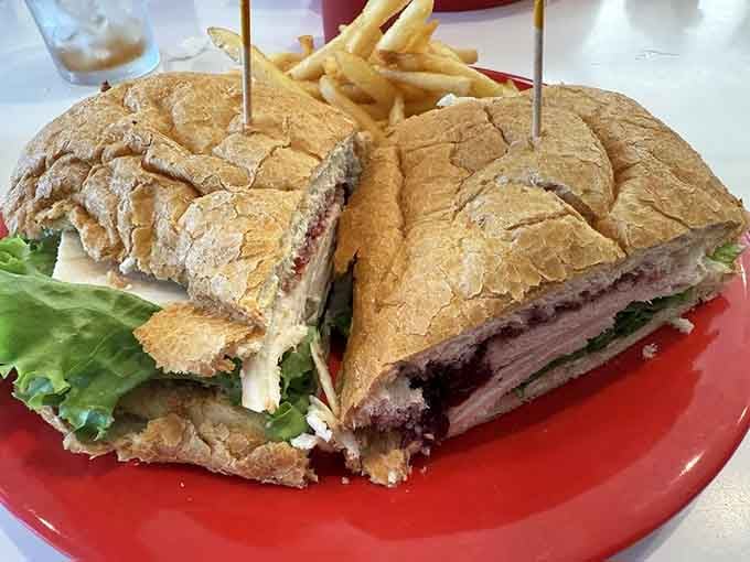 That turkey sandwich is stacked so high it requires engineering skills and possibly a structural permit to eat.