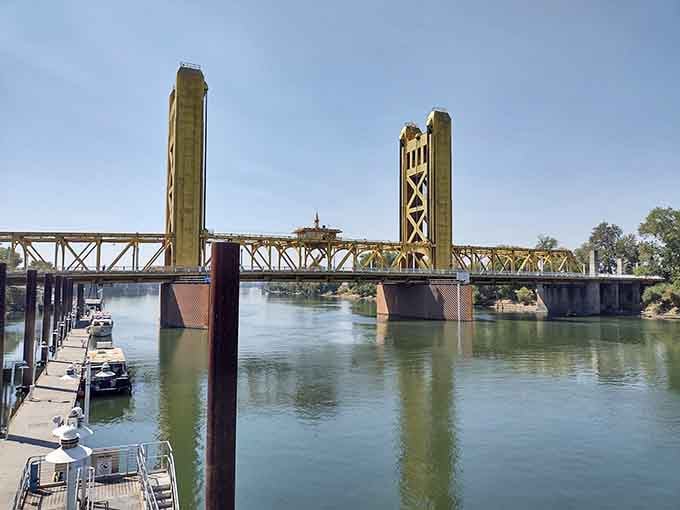 The Tower Bridge stands proud in its golden glory, a Sacramento icon that never gets old no matter how often you see it.