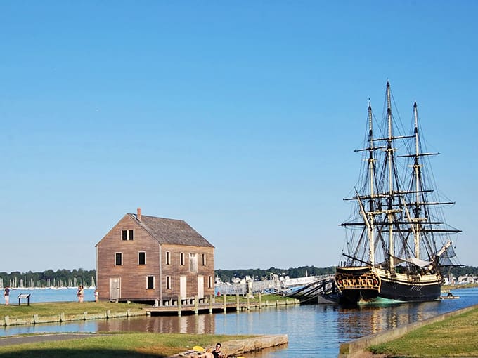 Salem Maritime's historic wharf and tall ship transport you to when this harbor connected Massachusetts to the world.