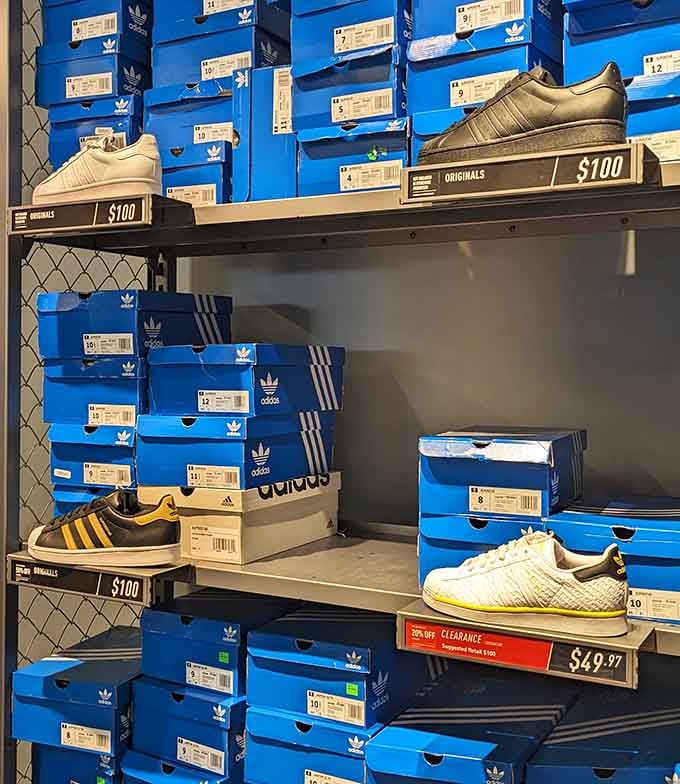 Adidas shrine where sneakerheads make pilgrimages to find that elusive pair marked down from "absolutely not" to "well, maybe just one pair."