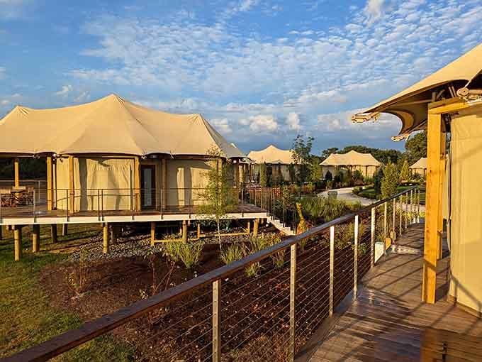 Safari-style lodges with canvas roofs and wooden walkways offer an authentic African experience without the passport hassle.