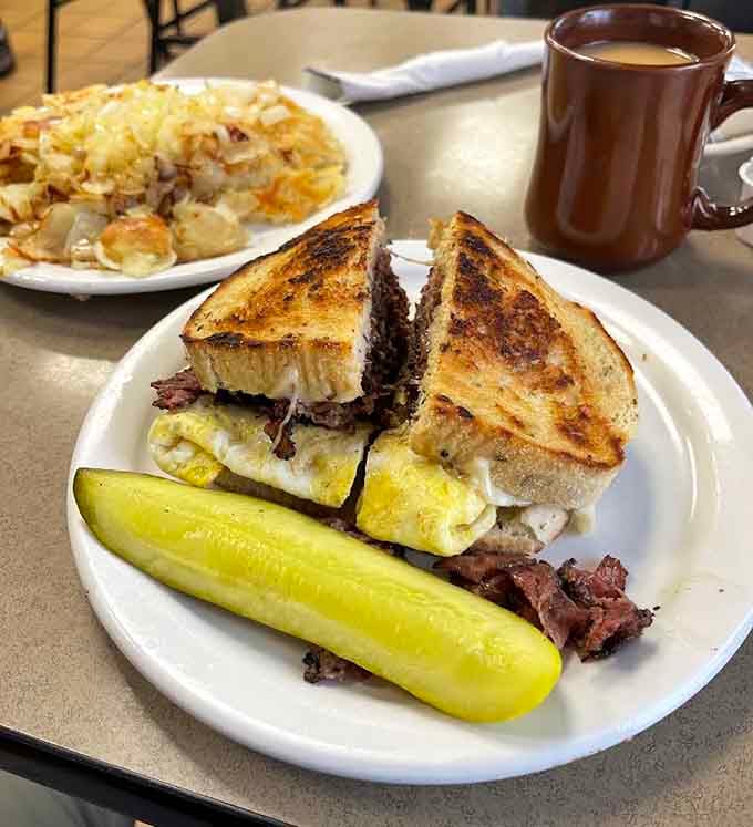 Starting your day with pastrami, eggs, and hash browns isn't excessive, it's called living your best life.