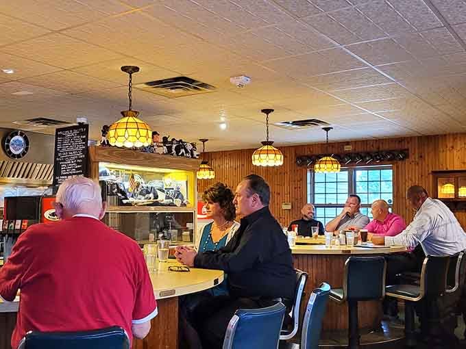 The lunch crowd knows exactly what they want, and they've been coming here long enough to prove it works.