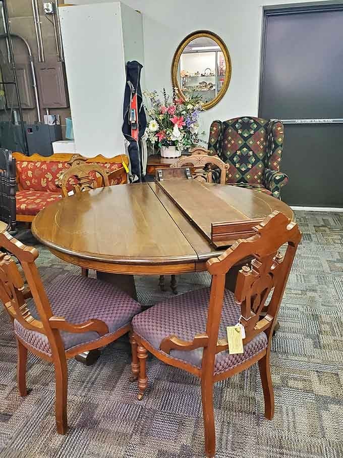 This dining set has hosted more Sunday suppers and holiday feasts than most restaurants ever will.