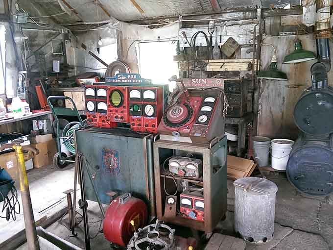 Vintage diagnostic equipment that looks like it belongs in a steampunk novel but actually kept America's cars running smoothly.