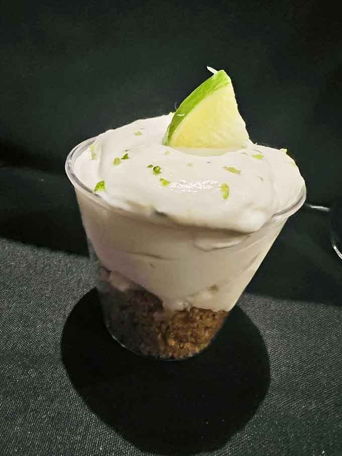 Key lime pie in a glass, because sometimes dessert should feel like a tropical vacation without leaving Eden Prairie.