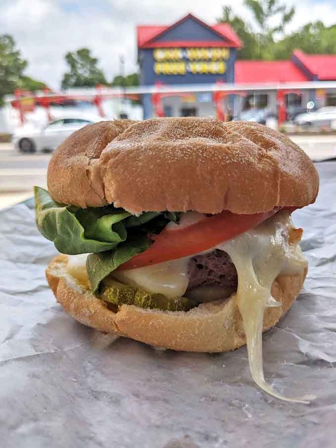 The Everything Burger doesn't just feed you &ndash; it answers the eternal question "Why choose?" with a resounding "You don't have to!"