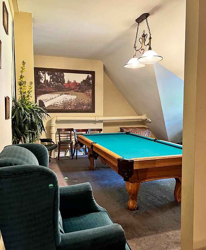 Because every proper castle needs a billiards room for contemplating strategy and avoiding actual royal responsibilities.