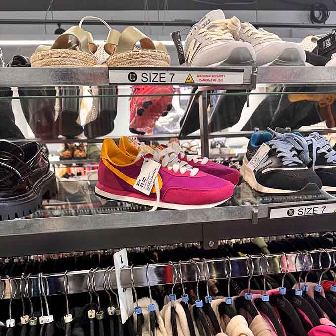 When the shoe wall rivals any department store but your wallet actually survives the shopping spree.