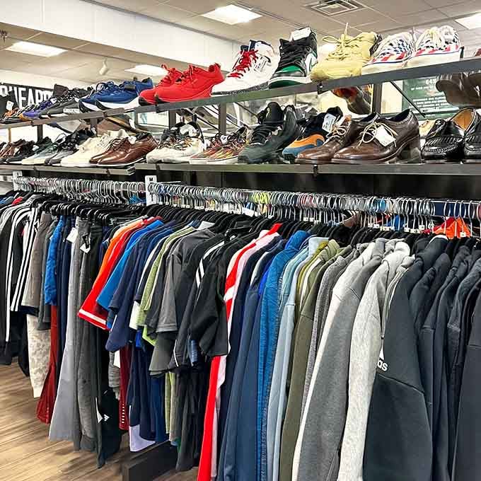 Men's section stocked with everything needed to look sharp without that awkward "how much?" conversation at dinner.