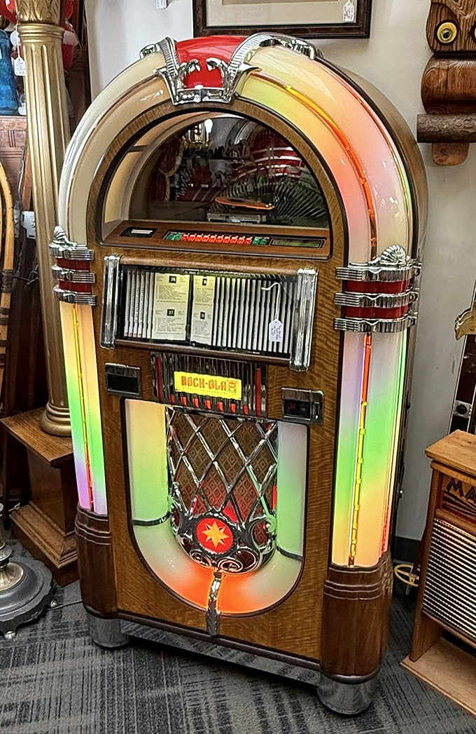This vintage jukebox isn't just a music player&mdash;it's a glowing, rainbow-hued time machine to sock hops and malt shops of America's past.