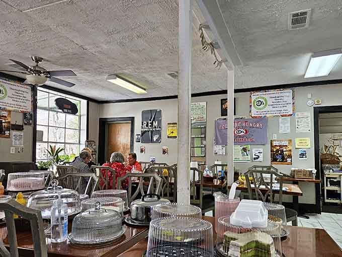 Inside Weaver D's, where the decor is simple and the food does all the talking it needs to.